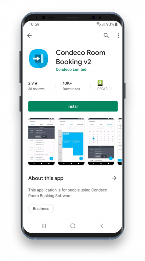 Download do app de reserva de sala de reunião - Wiser XP